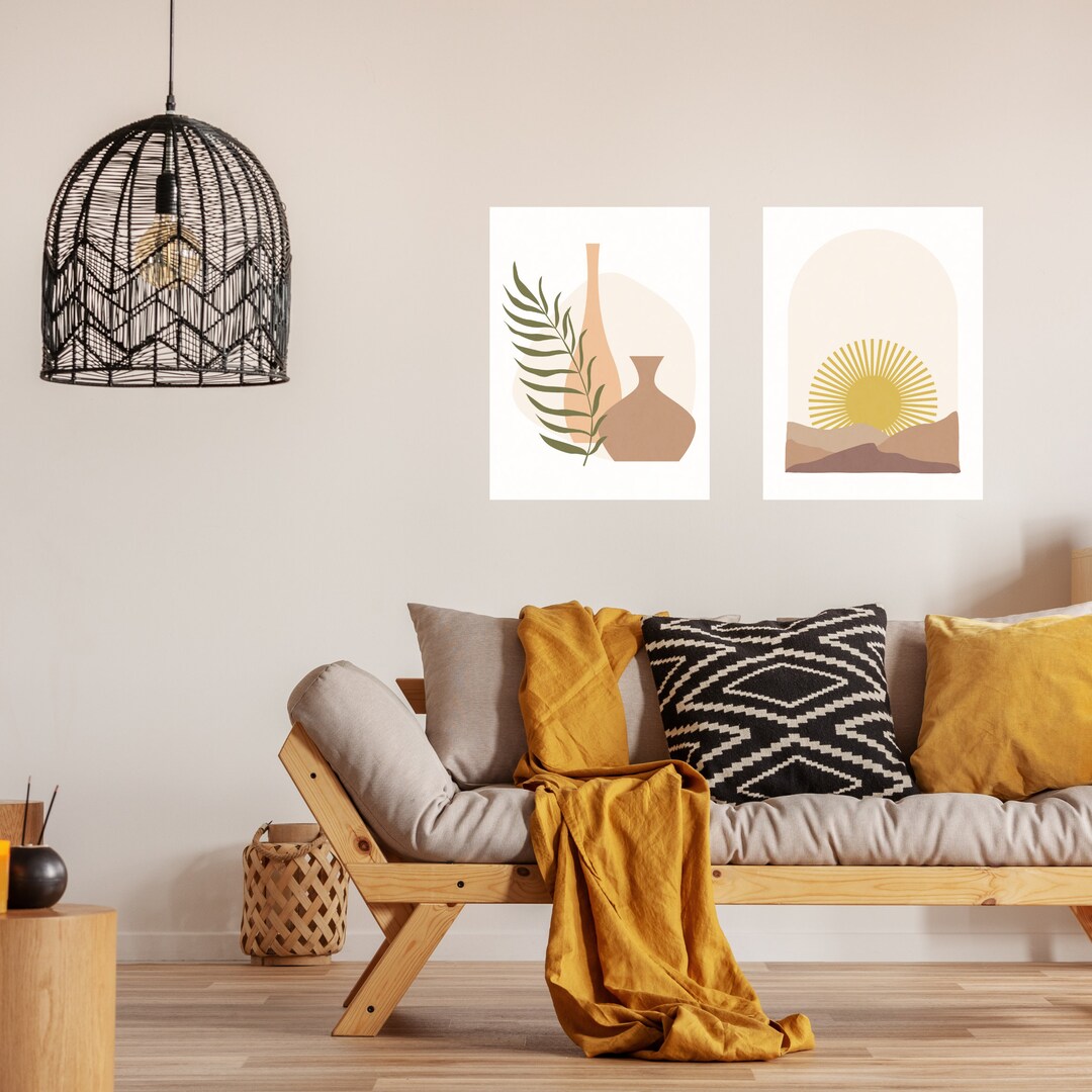 Boho Sunrise and Vase, Digital Download, Poster, Sticker, Instant ...