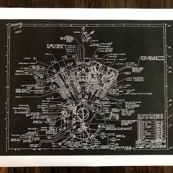 Harley Davidson Panhead Blueprints - Etsy
