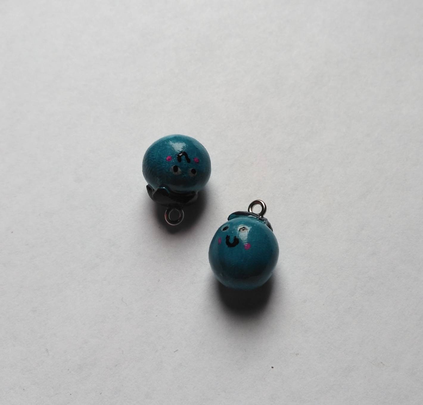 Kawaii blueberry charms / polymer clay blueberry charms / | Etsy