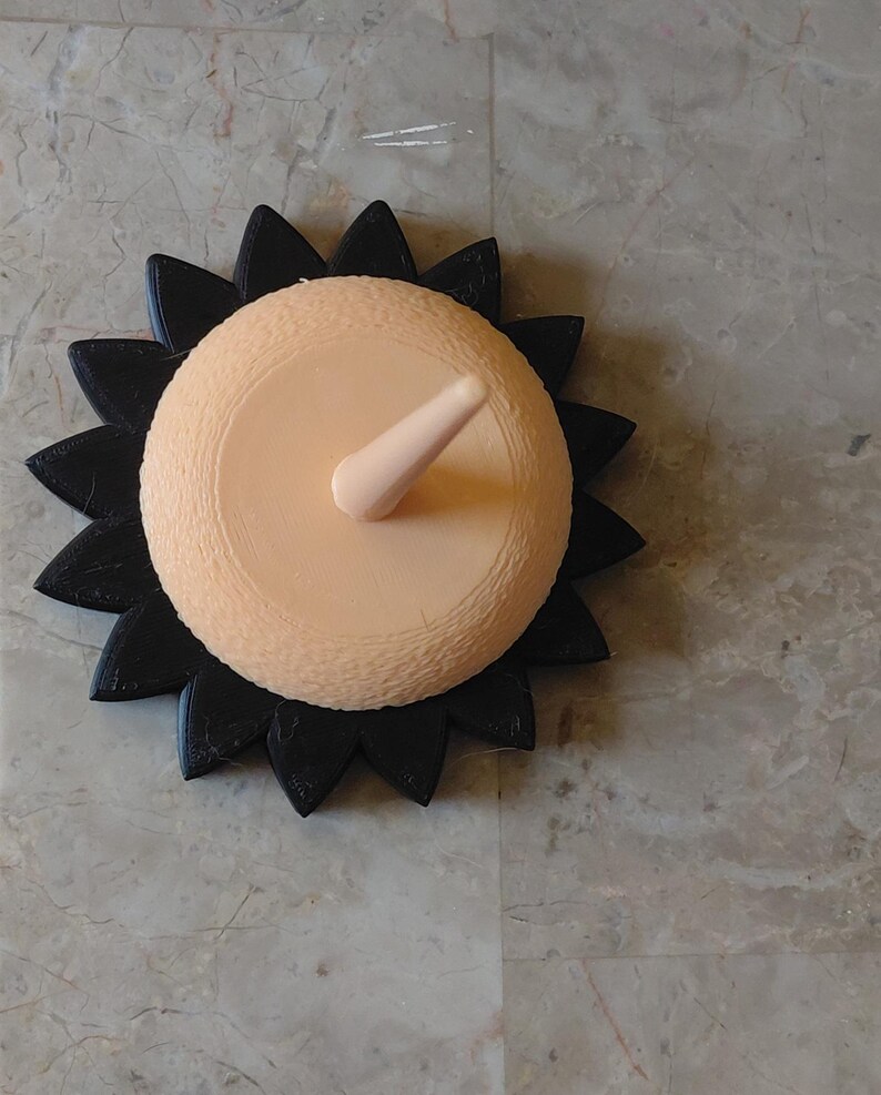 Yellow Brown Sunflower Yarn Spinner / 3d Cute Sun Flower Floral Yarn ...