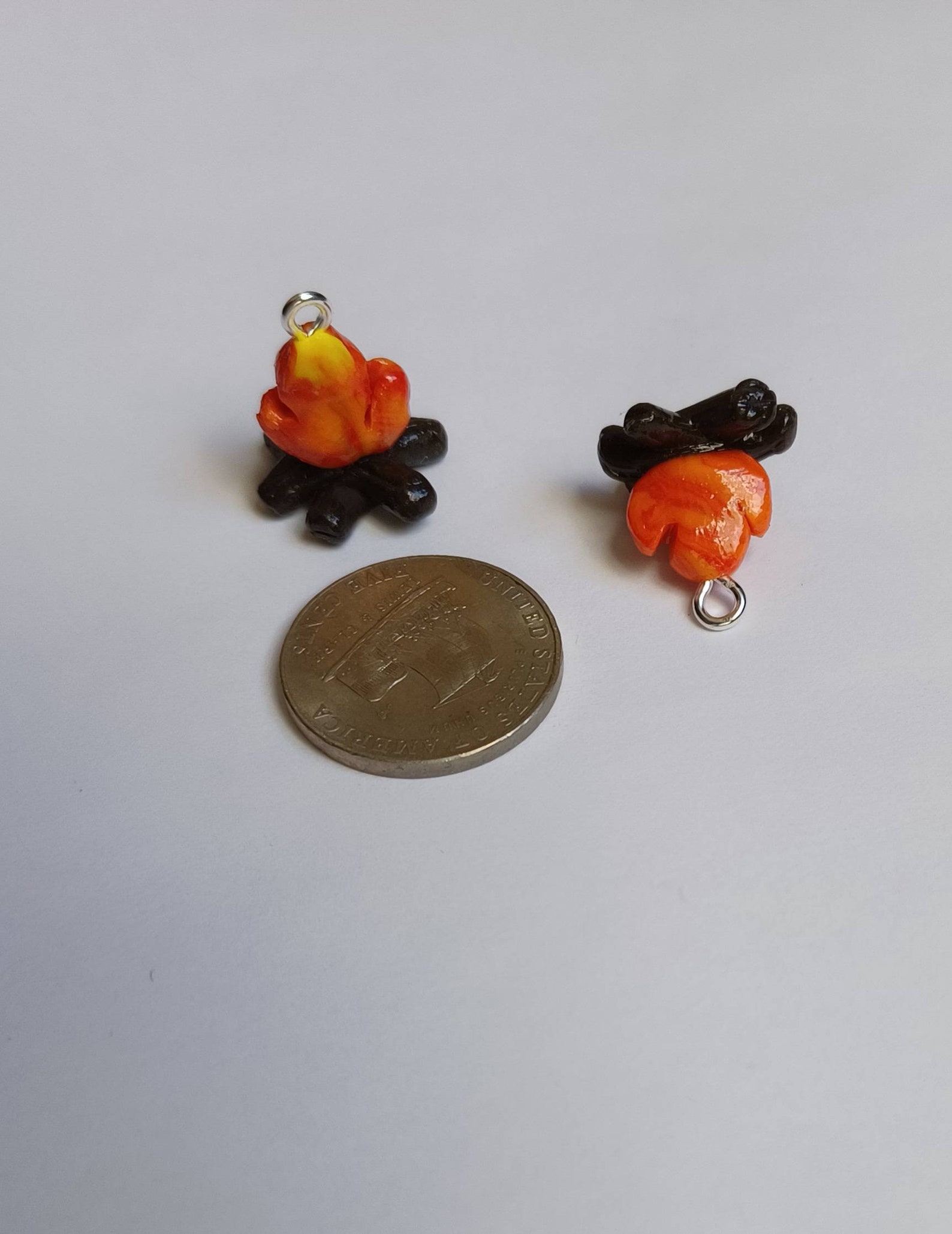 Kawaii Campfire Charms / Polymer Clay Camping Charms / Kawaii Fire ...
