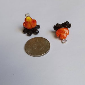 Kawaii Campfire Charms / Polymer Clay Camping Charms / Kawaii Fire ...