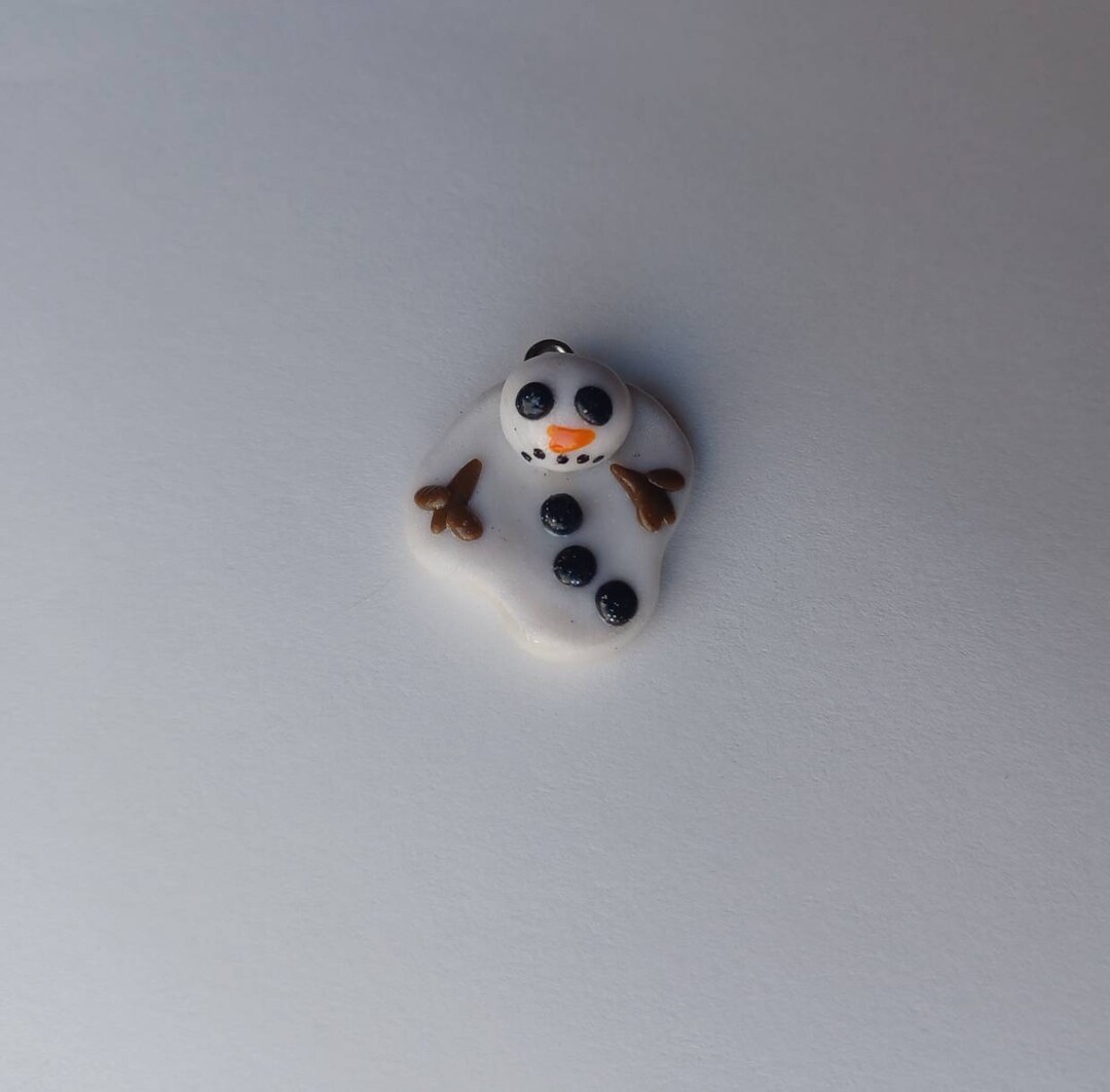 Polymer Claymelting Snowman Charm / Cute Kawaii Melted Snowmen Charm ...