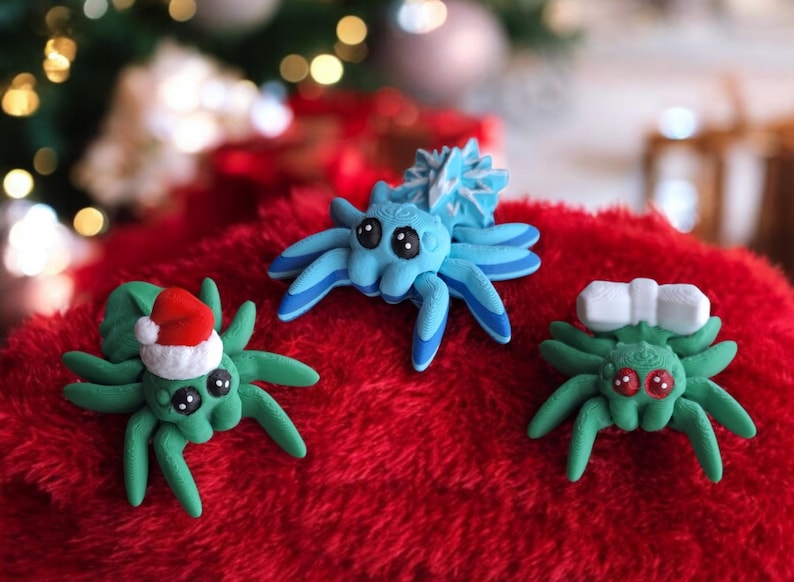 Painted 3d Small Spiders / 3d Printed Spider Insect Animals / Floral ...