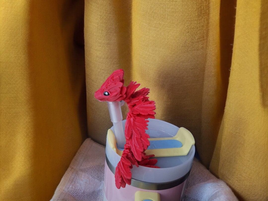 3D Articulated Flying Serpent Dragon Straw Cap / 3d Printed Dragon ...
