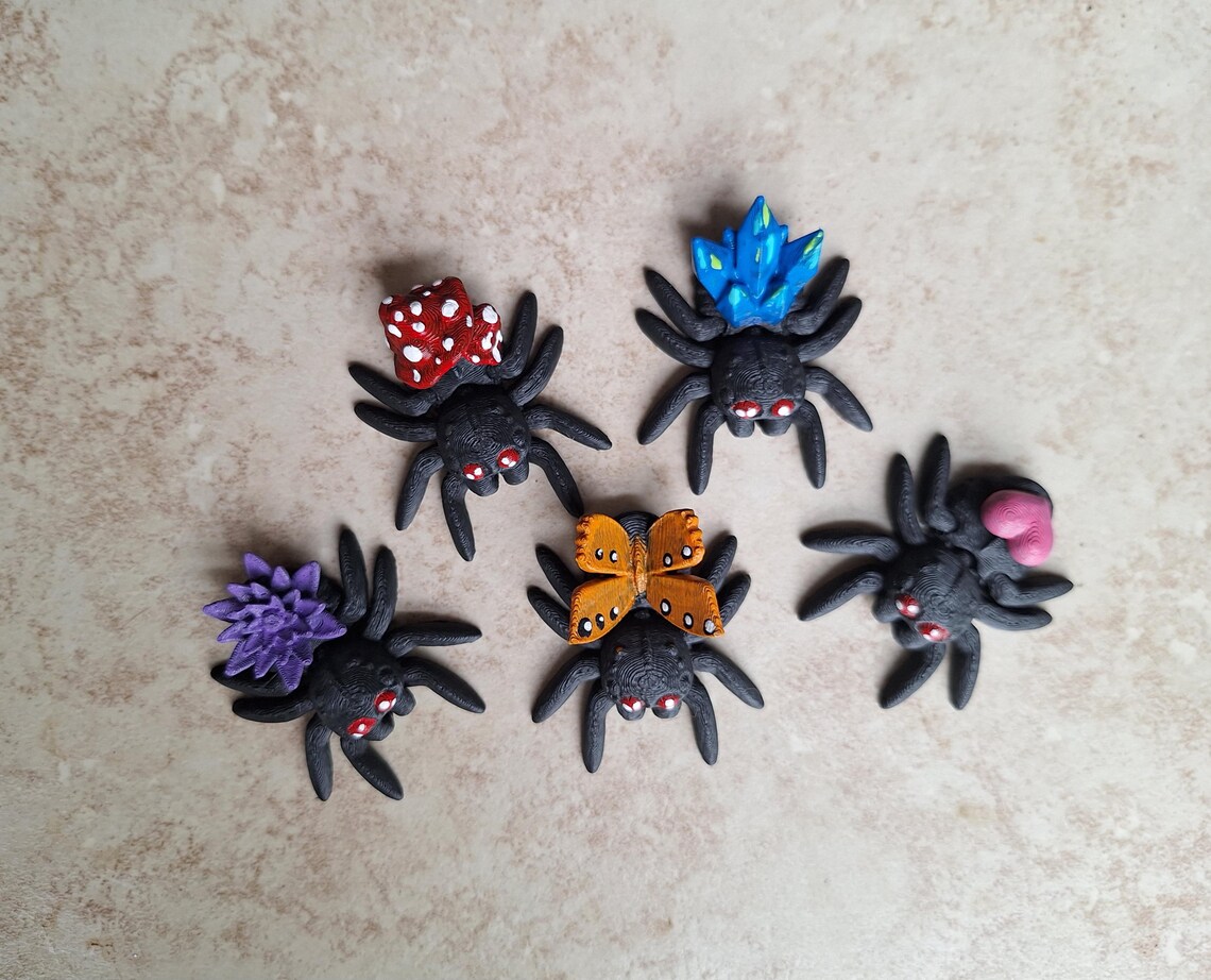 Hand Painted 3D Small Spiders / 3d Printed Spider Insect Animals ...