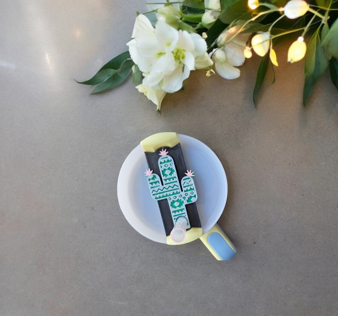 3D Printed Cactus Straw Tag Tumbler Topper Tumbler Accessories / Aztec ...