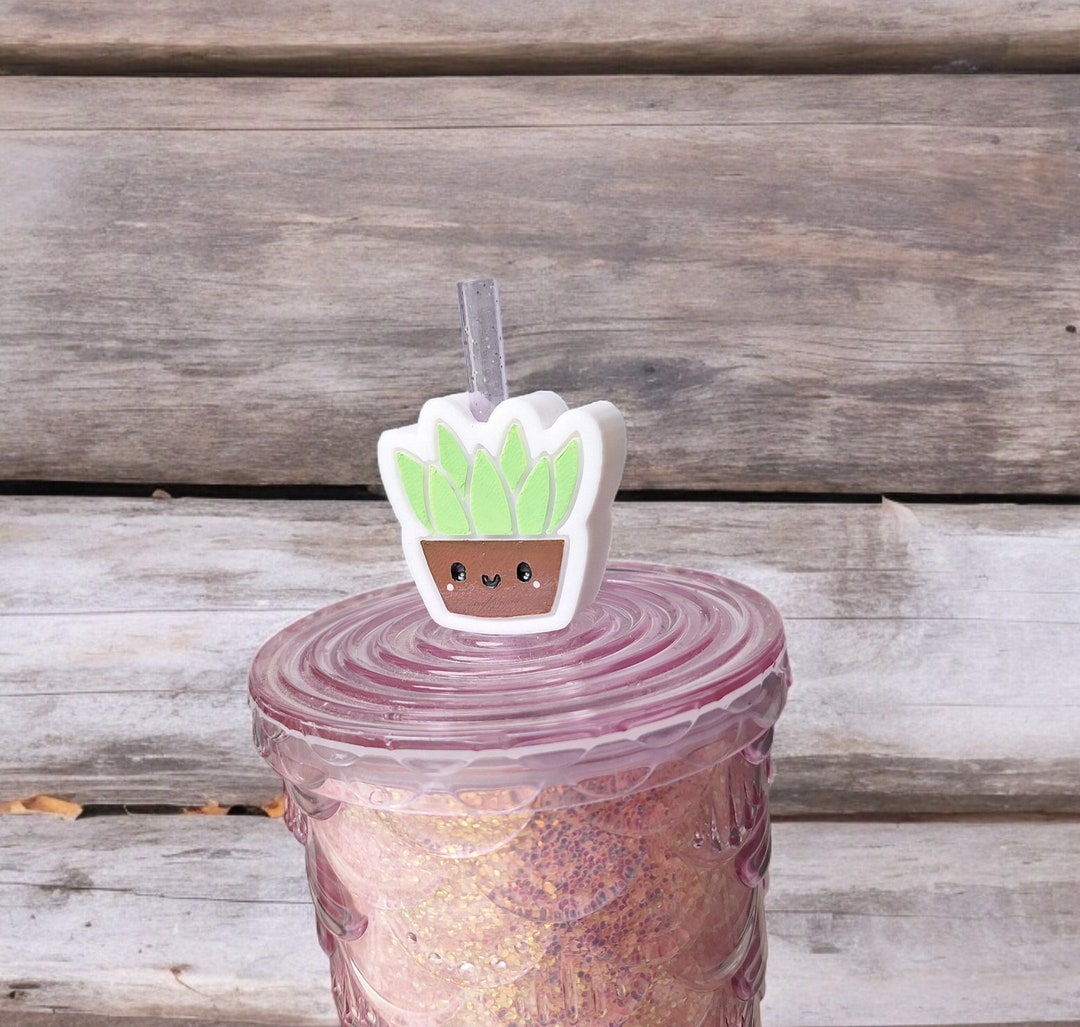 3D Printed Succulent Plant Straw Buddy Charm Tumbler Accessories ...