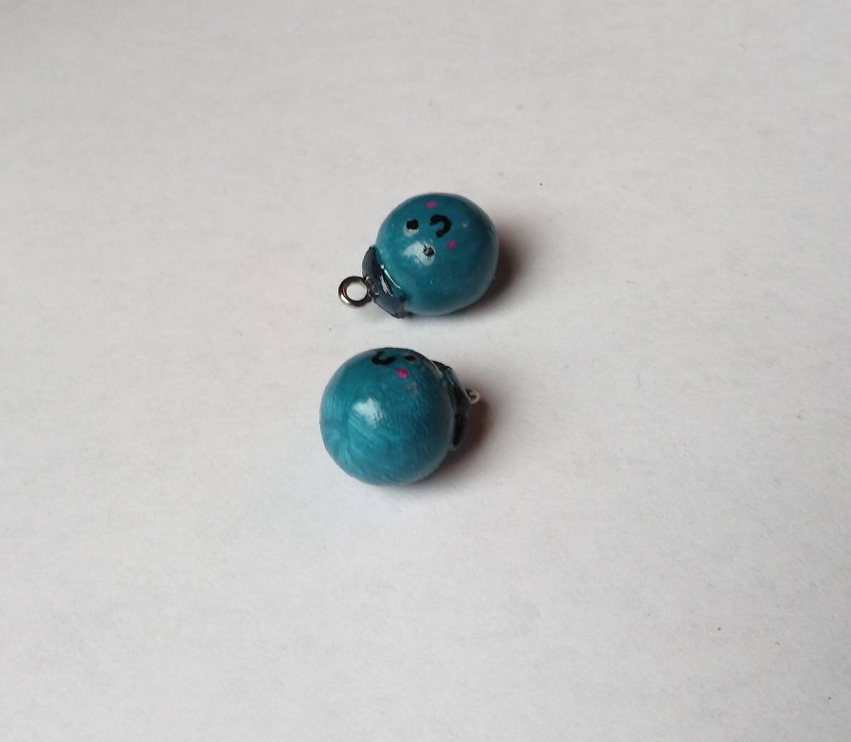 Kawaii blueberry charms / polymer clay blueberry charms / | Etsy