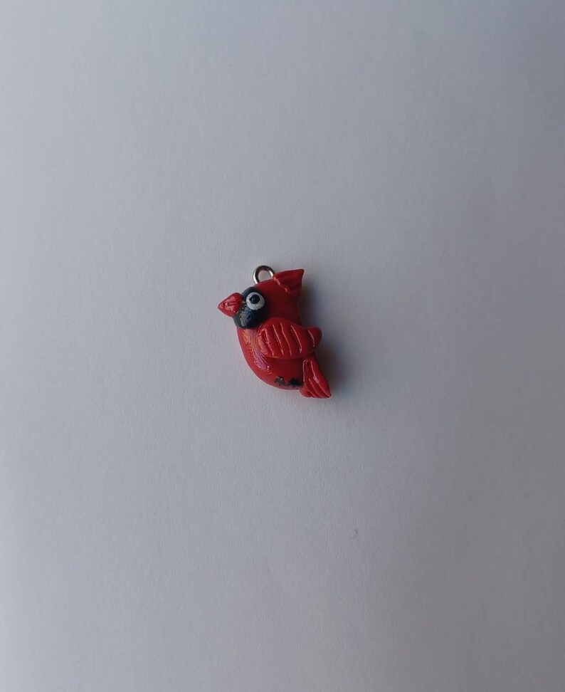 Kawaii Cardinal Bird Charms / Polymer Clay Cardinal Charms / - Etsy