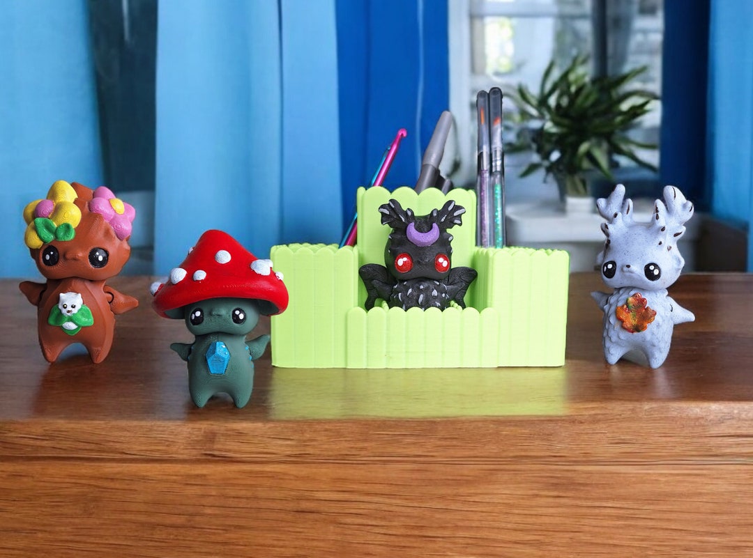 3D Painted Forest Pixies Container / Pixie Storage Display / 3d Printed ...