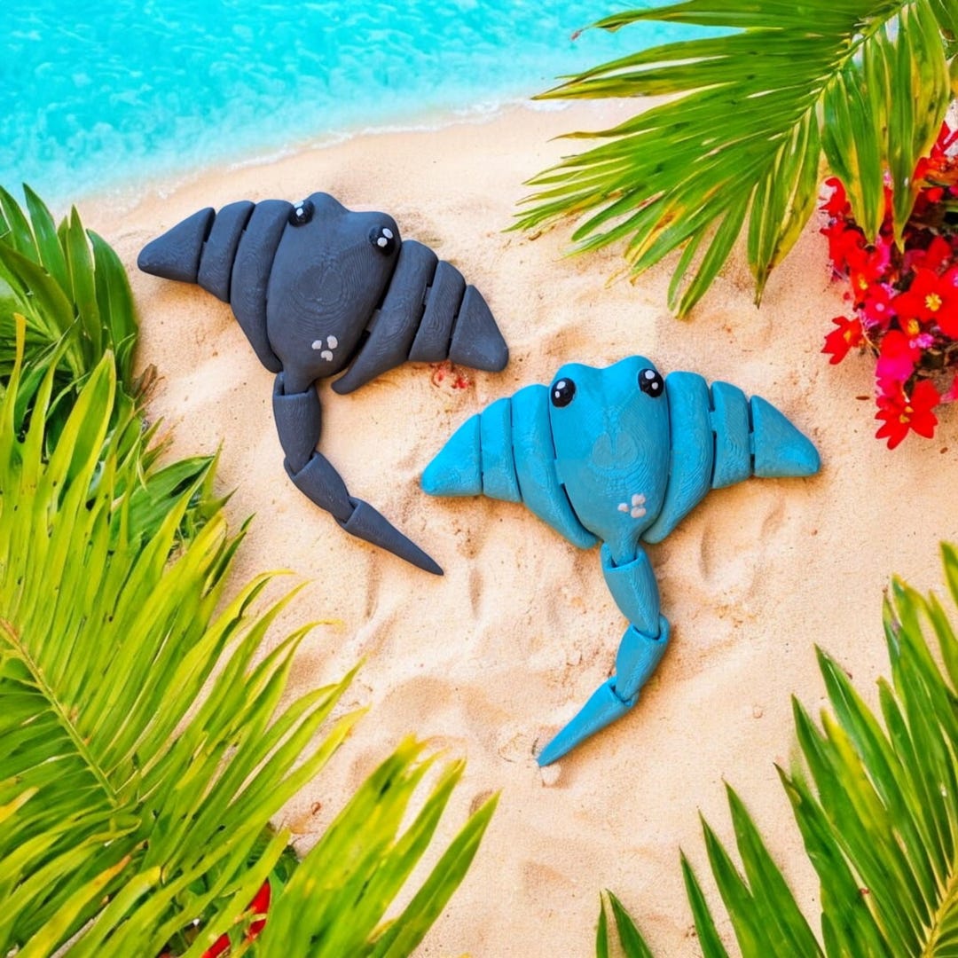 3D Articulated Ocean Animals Manta Ray Stingray / 3d Print Sting Ray ...