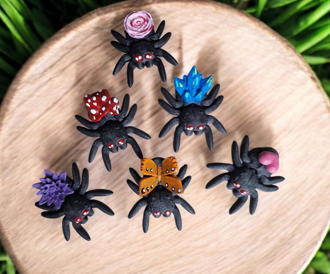 Hand Painted 3D Small Spiders / 3d Printed Spider Insect Animals ...