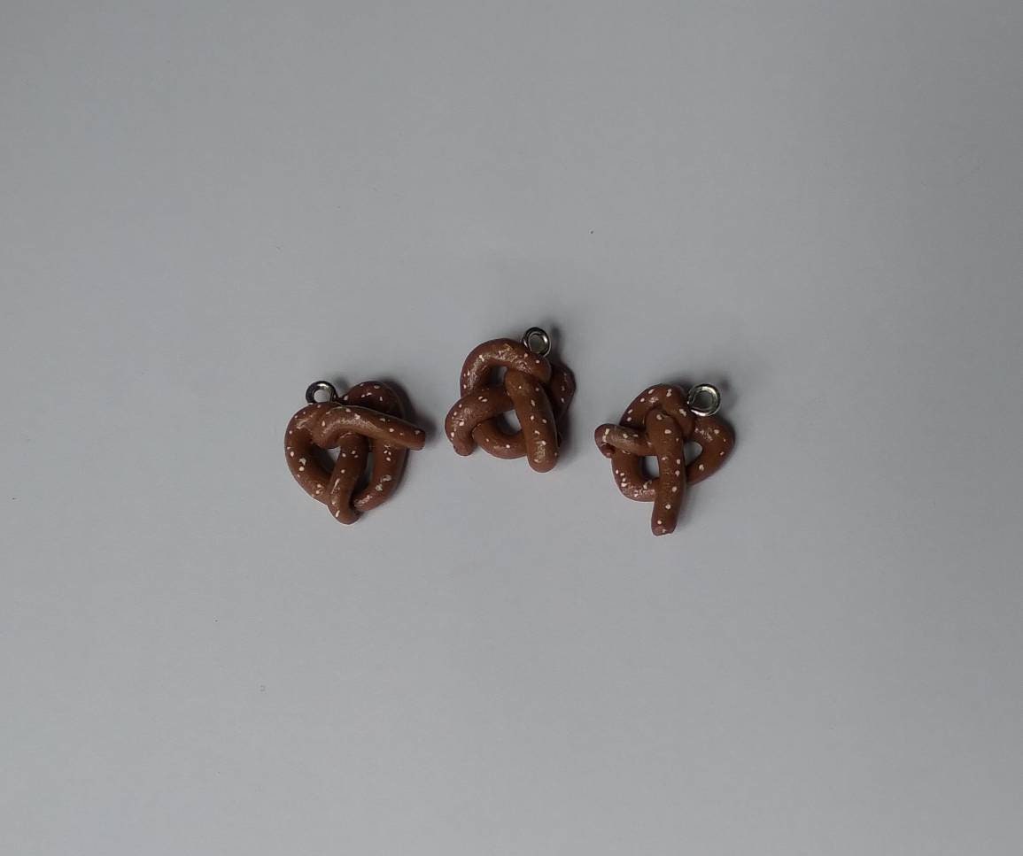 Kawaii Pretzel Charms / Polymer Clay Fruit Charms / Kawaii - Etsy