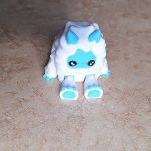 3D Hand Painted Printed Yeti / 3d Printed Winter Animal Snowman Yeti ...
