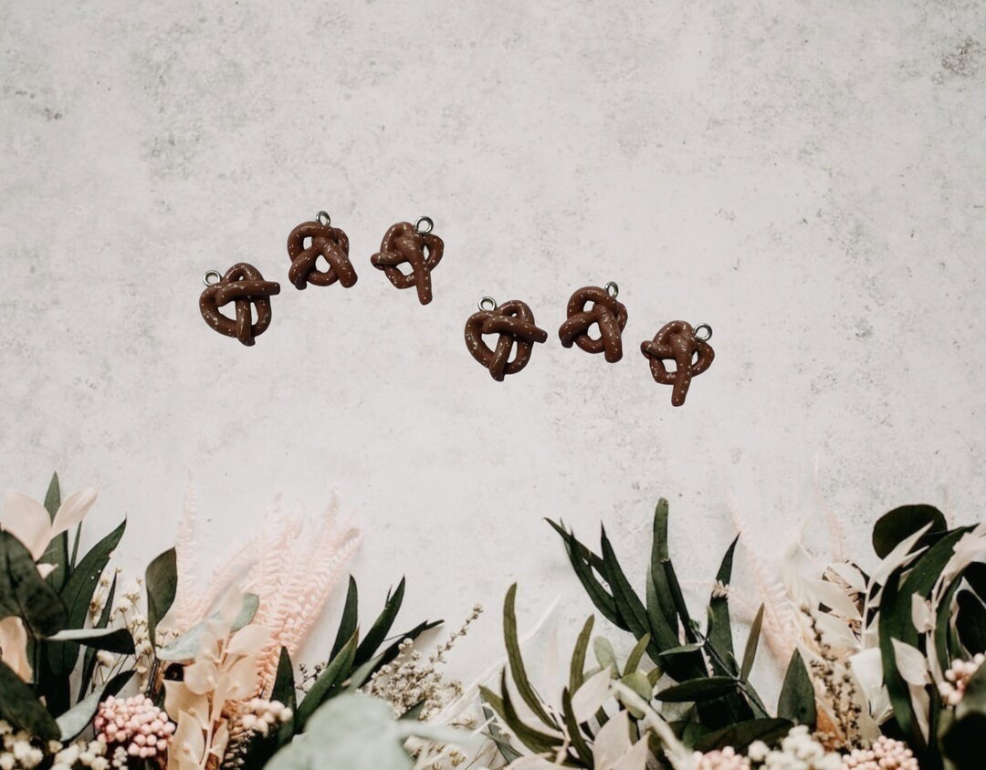 Kawaii Pretzel Charms / Polymer Clay Fruit Charms / Kawaii Food Charms / Kawaii Food Jewelry ...