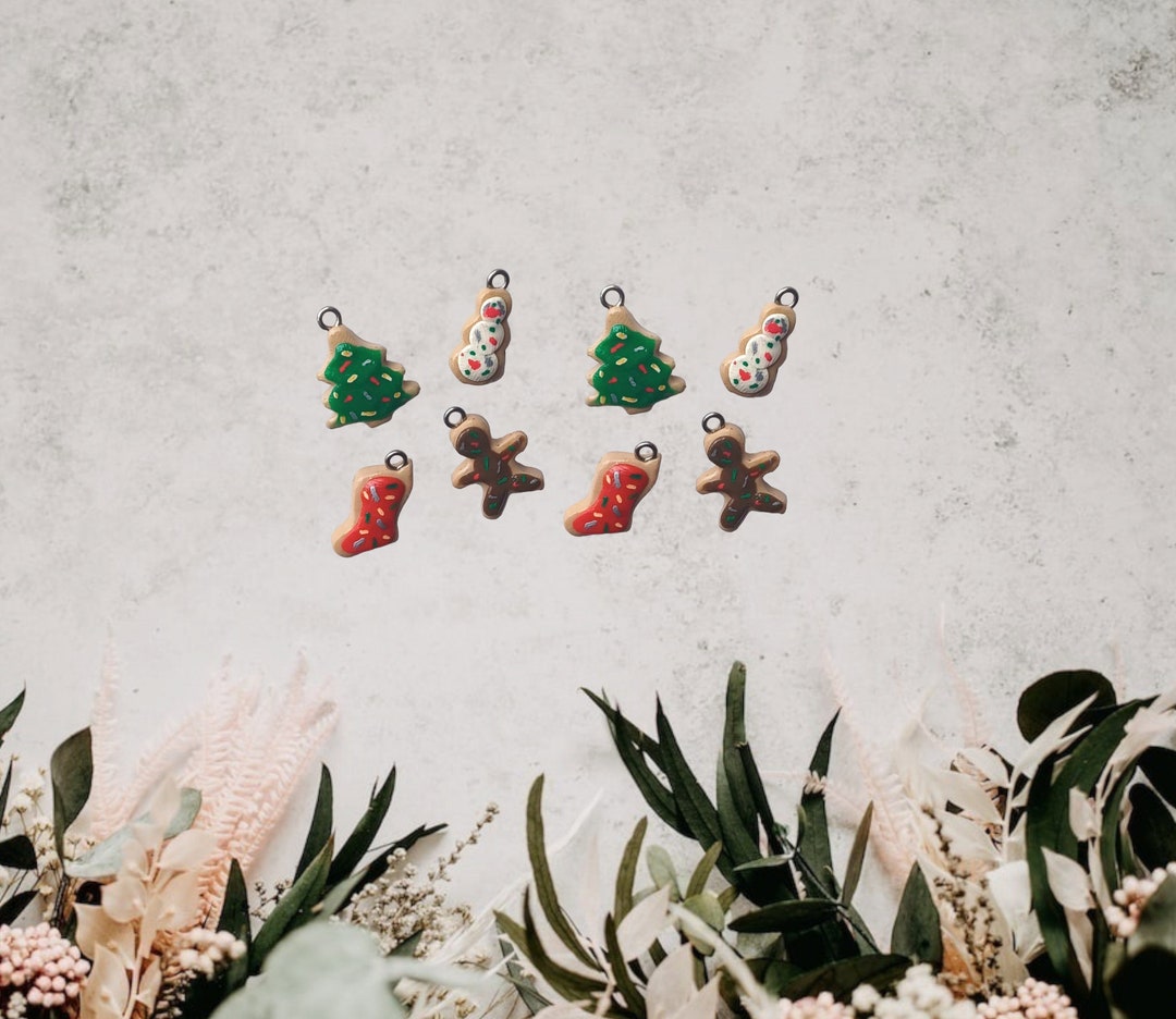 Kawaii Christmas Sugar Cookie Charms / Polymer Clay Cookie Charms ...