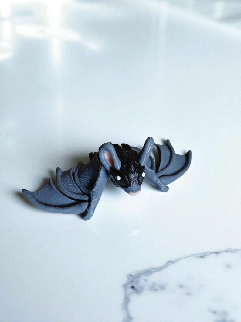 3D Articulated Cute Bat Halloween Animal / 3d Printed Black Bat Animals ...