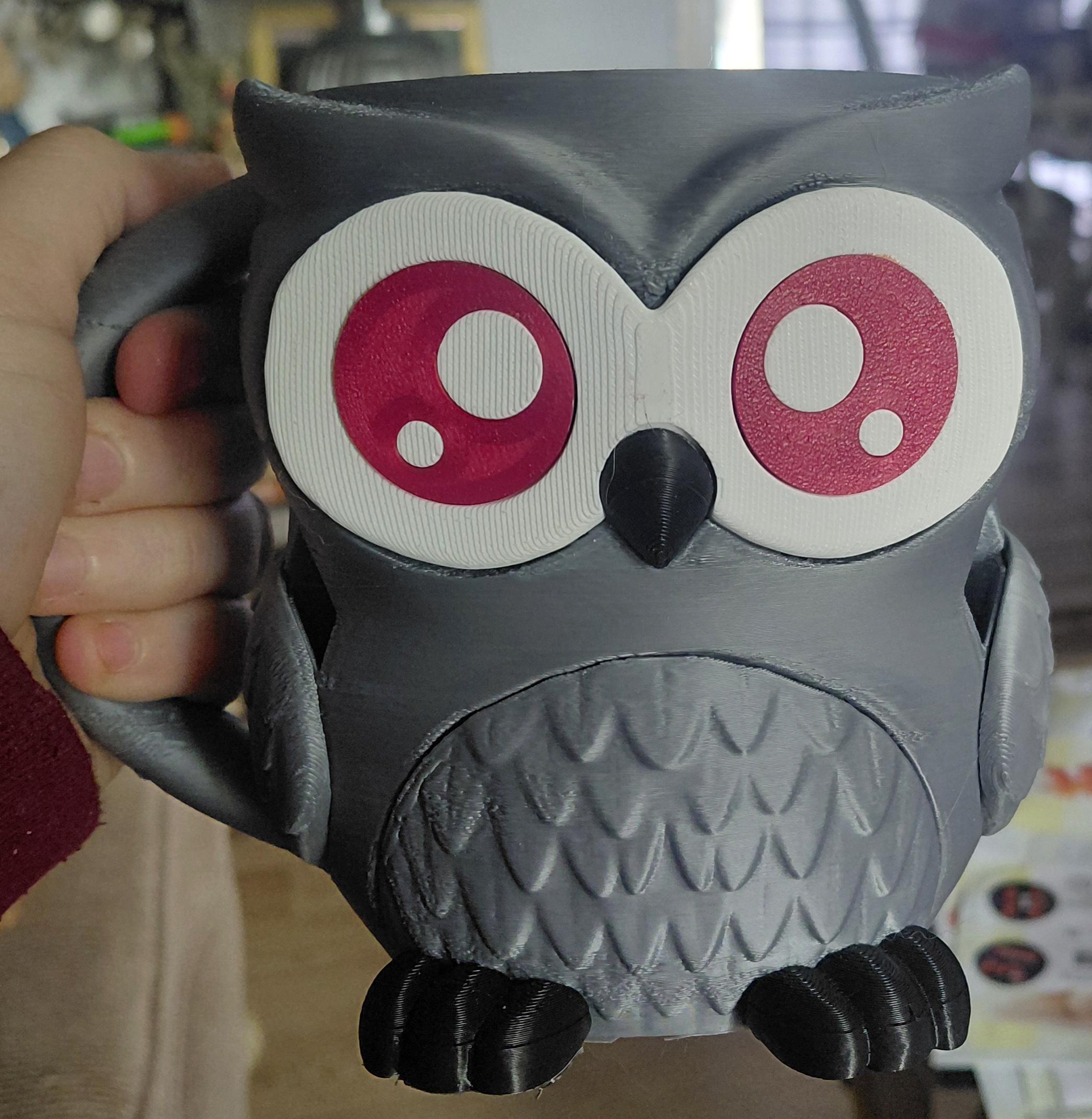 3D Printed Owl Ice Cream Pint Holder With Spoon Slots - Etsy