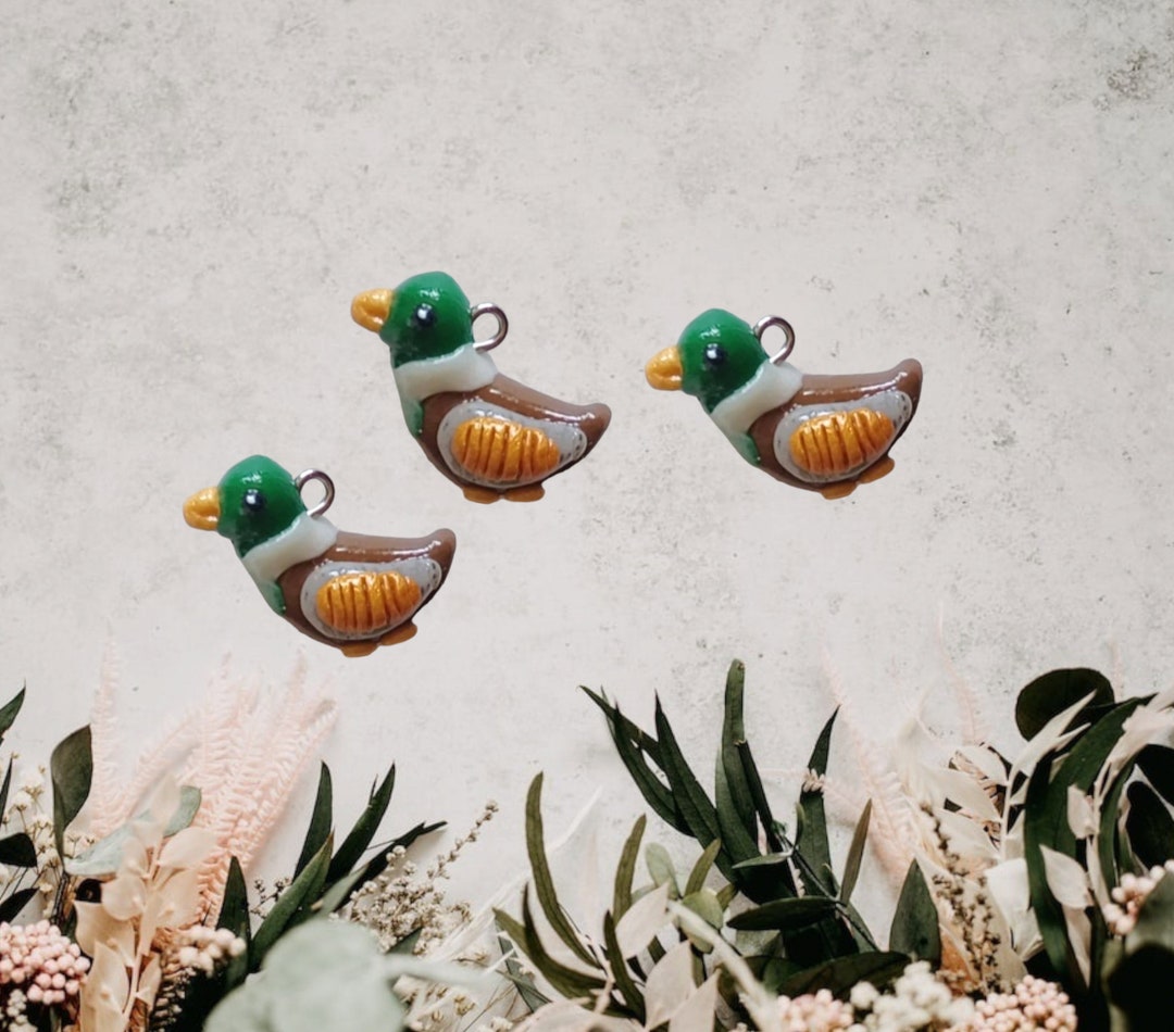 Kawaii Duck Charms / Polymer Clay Duck Charms / Kawaii Animal Charms ...