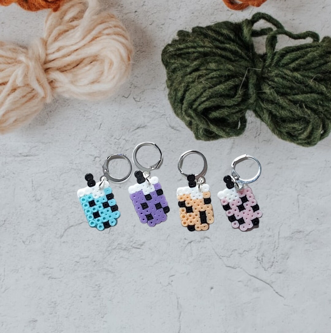 Stitch Markers Set 4 Boba Bundle / Taro Strawberry Blueberry Mocha ...