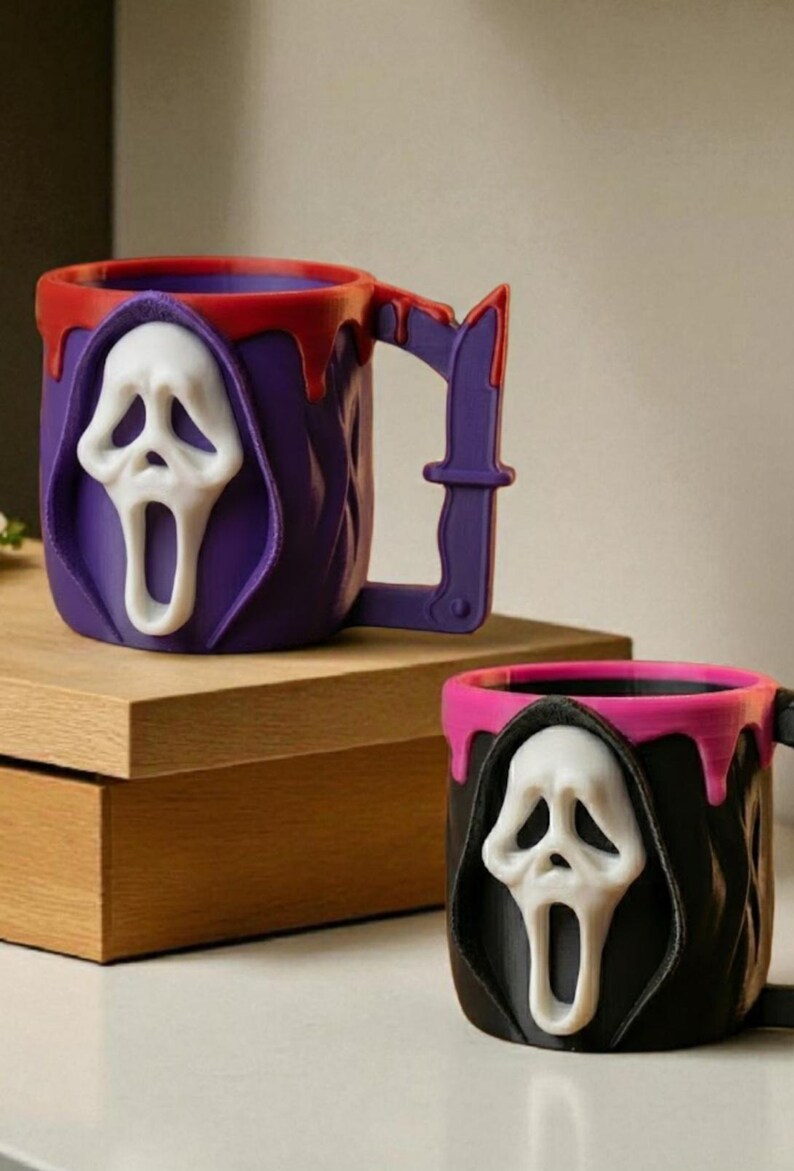 3d Scary Mask Ice Cream Pint Holder / Halloween Ghost Icecream Pint ...