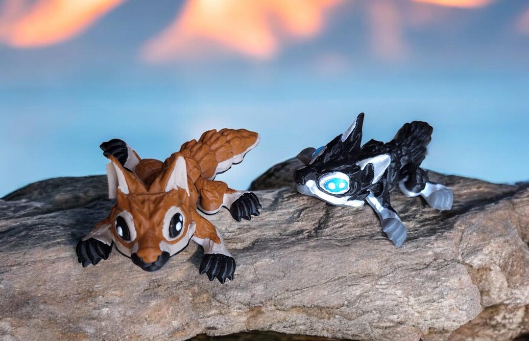 3D Articulated Printed Wolf Pup Flexi Animal / 3d Printed Wolf Pup Dog ...