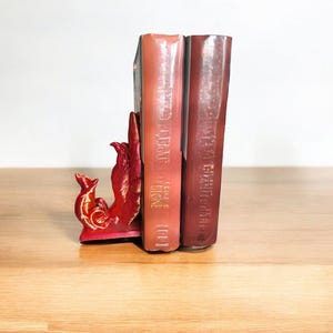 3D Printed Red Orange Phoenix Bookends / Phoenix Bird Book Ends / 3d ...