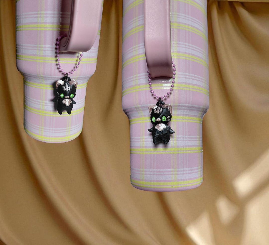 Hand Painted 3D Cat Pixie Tumbler Charm Buddy / 3d Printed Animals ...