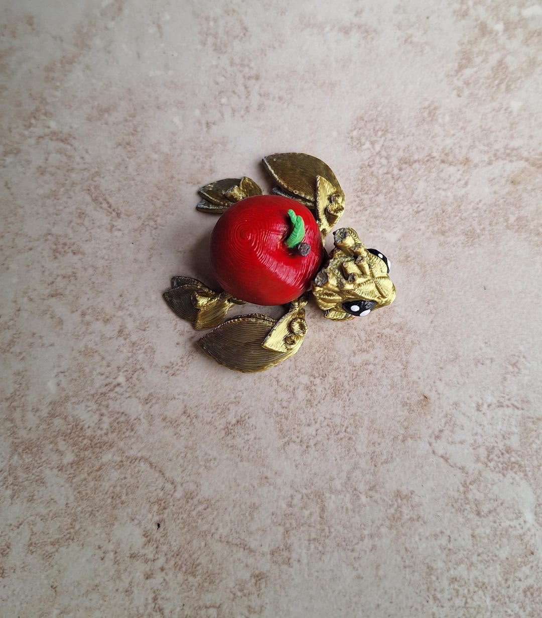 Painted 3D Gold Red Apple Turtle Animals / Halloween Fall Carmel ...