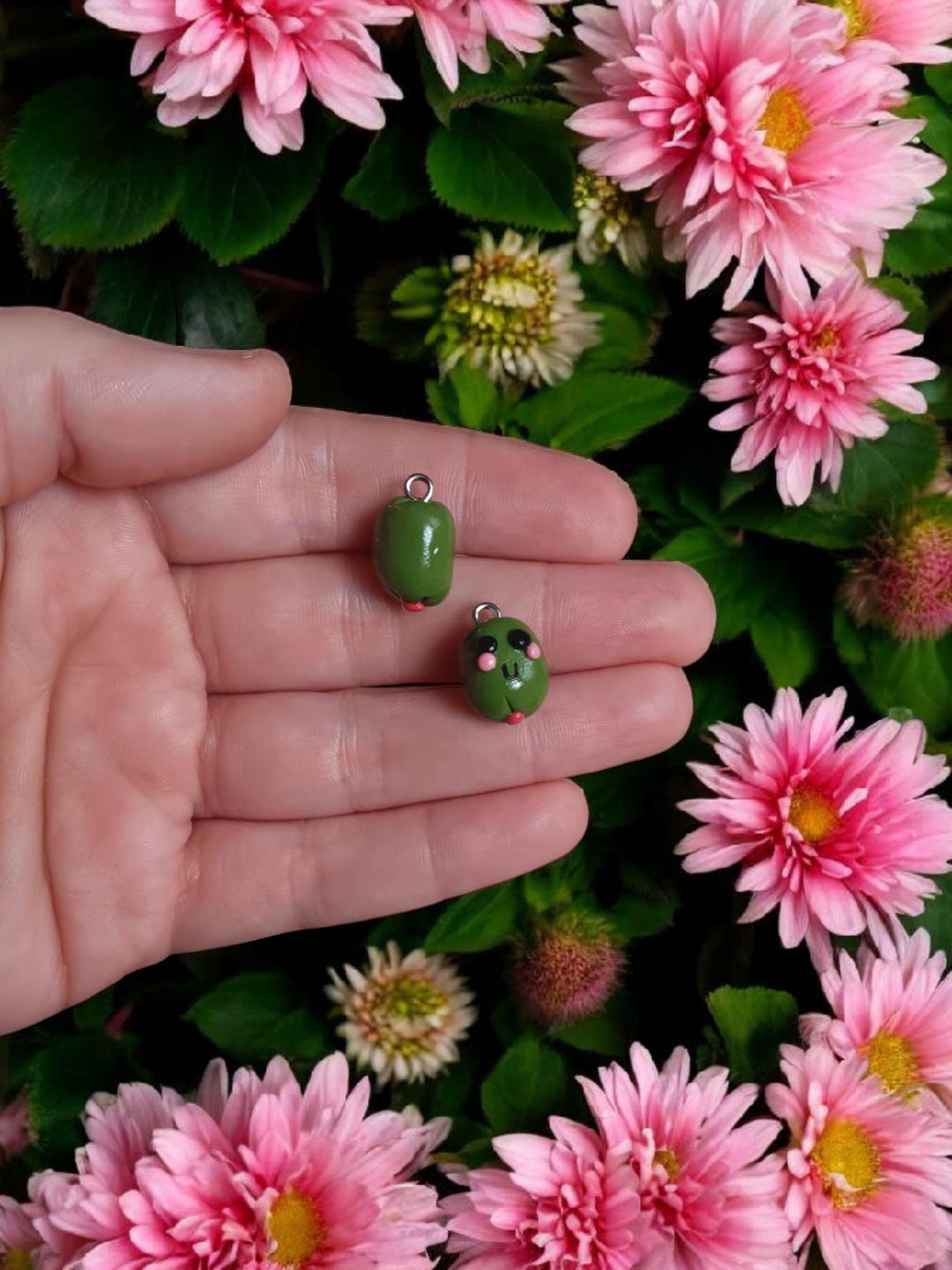 Polymer Clay Green Olive Charms / Cute Kawaii Clay Olive Mini Food With ...