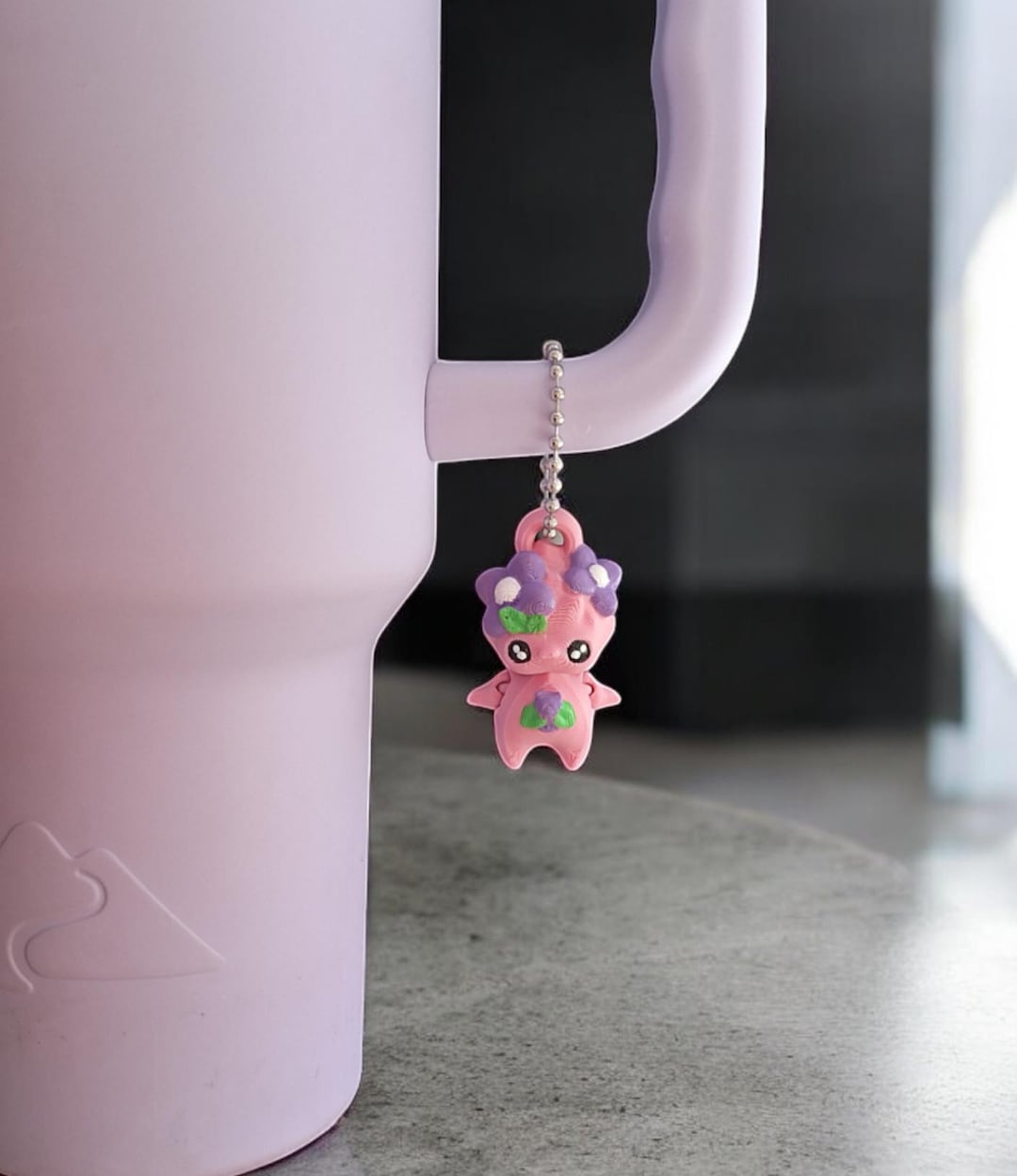 3D Articulated Pink Purple Flower Pixie Tumbler Charm Buddy / 3d ...