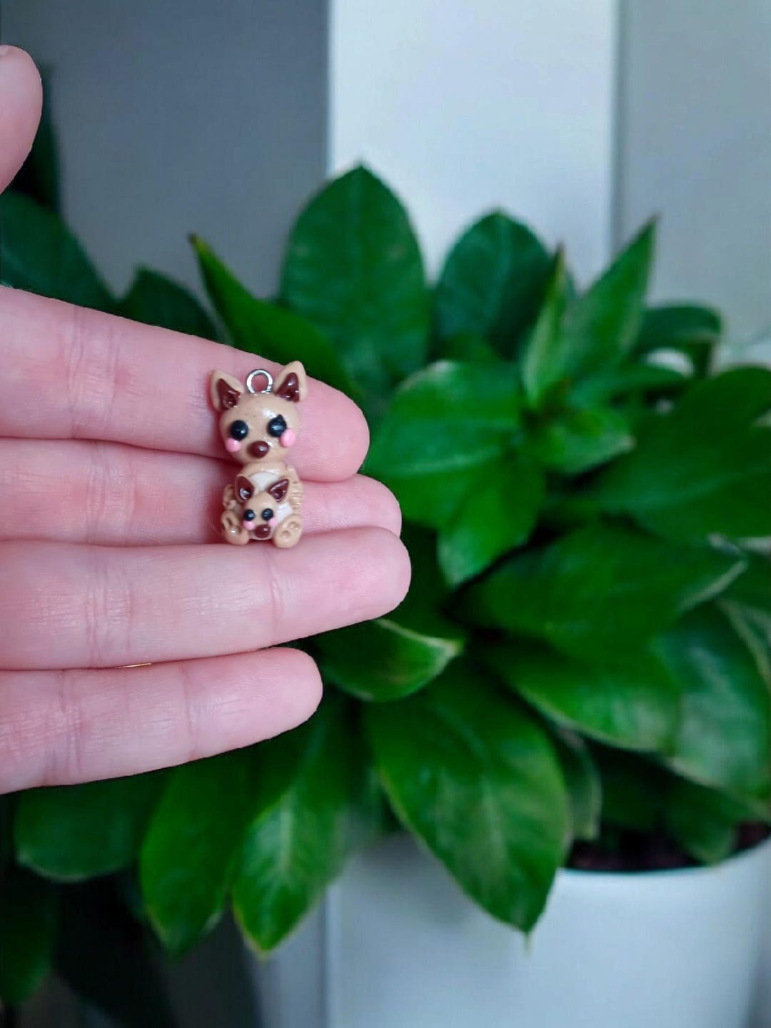 Polymer Clay Kangaroo Charm / Cute Clay Mama Kangaroo Baby Joey Animal ...
