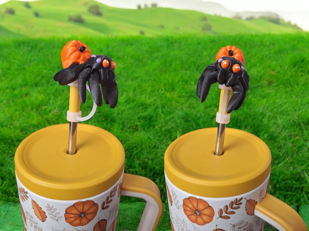 3D Articulated Cute Assorted Spiders Straw Cap / 3d Printed Spider ...