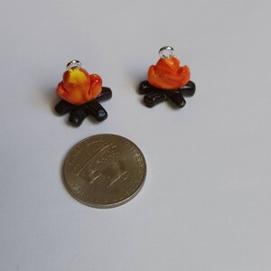 Kawaii Campfire Charms / Polymer Clay Camping Charms / Kawaii Fire ...