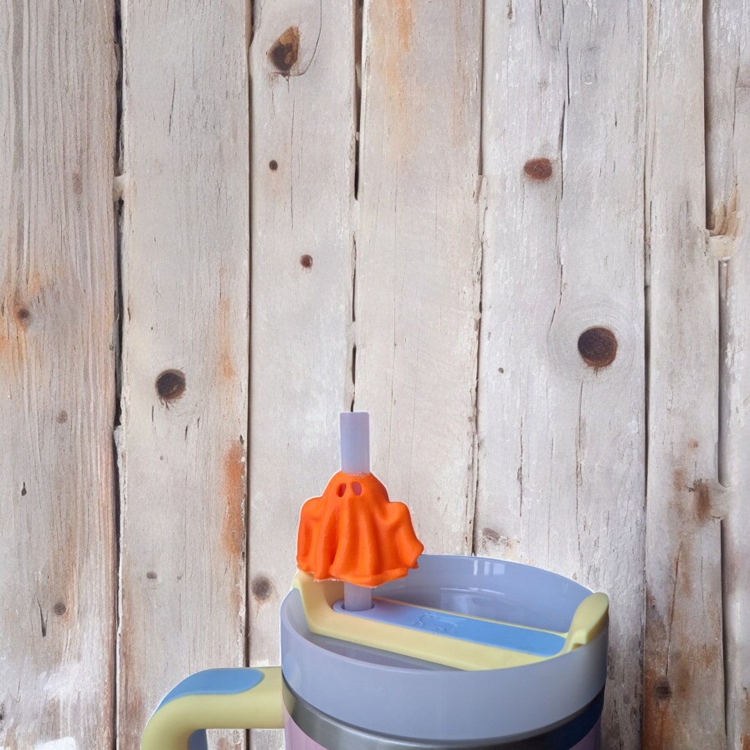 3D Printed Halloween Boo Ghost Straw Buddy Charm Tumbler Accessories ...