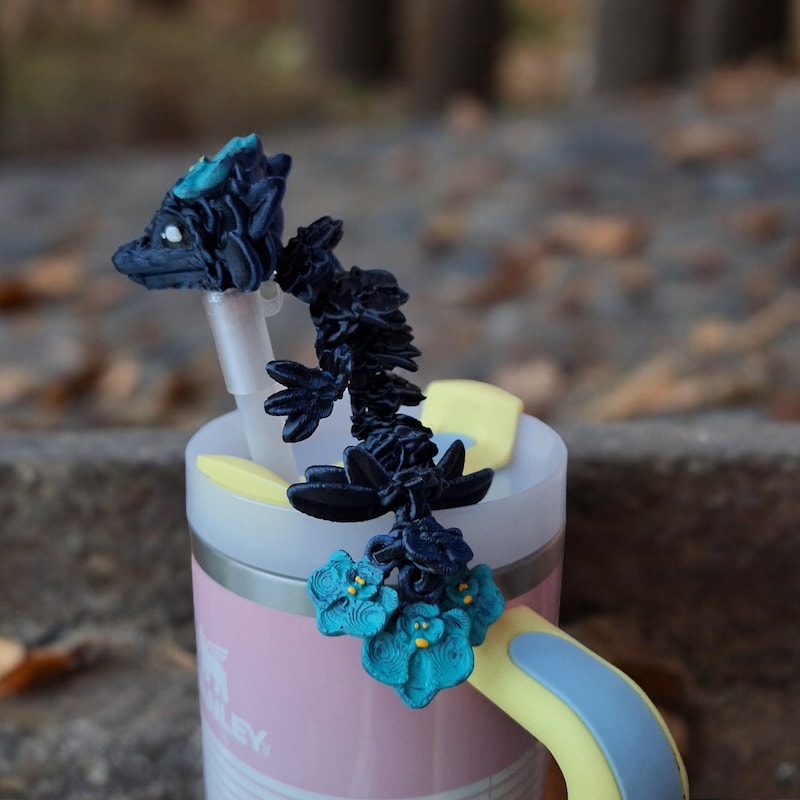 Dragon Straw Topper File - Etsy