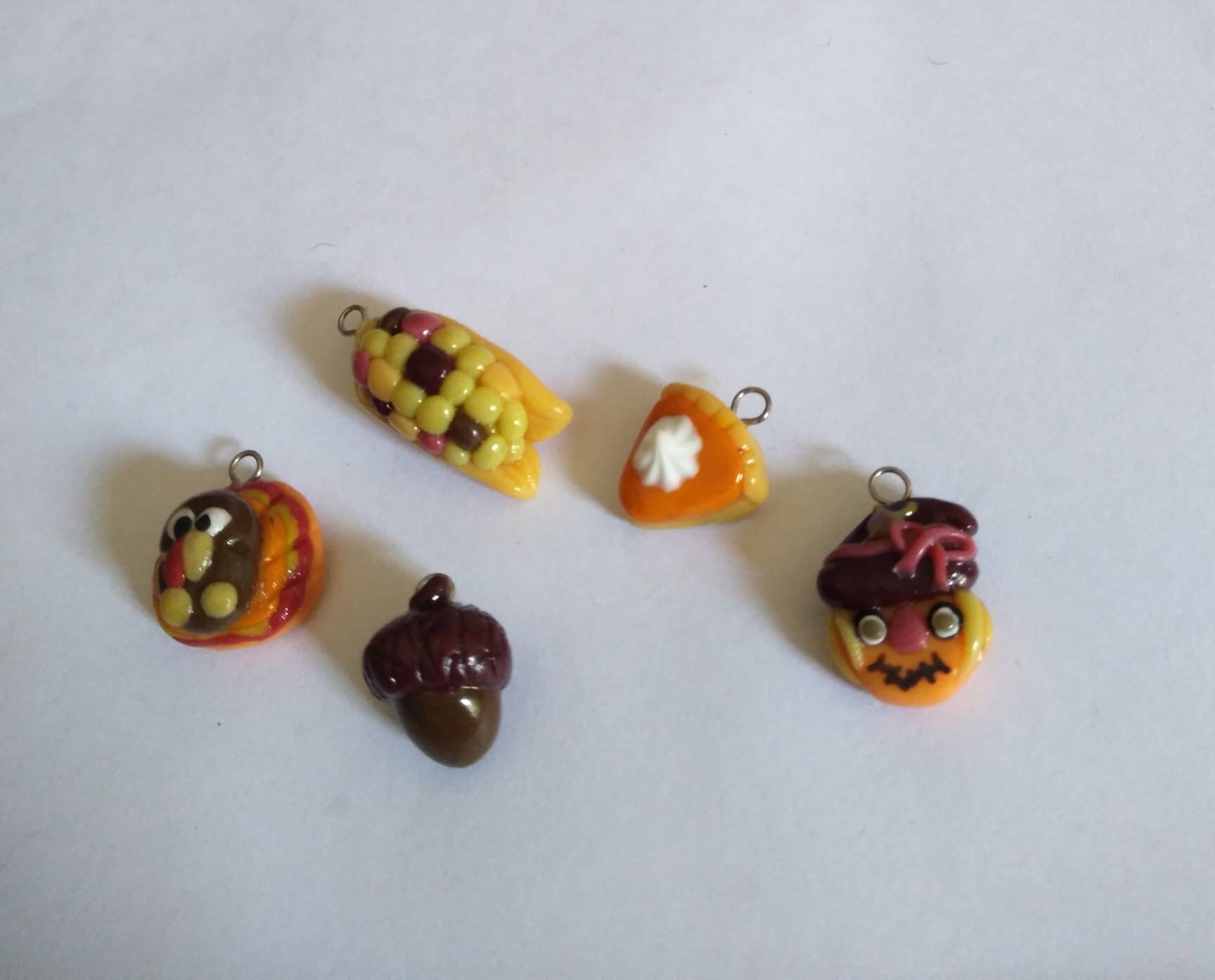 Thanksgiving charms set / polymer clay Thanksgiving charms / | Etsy