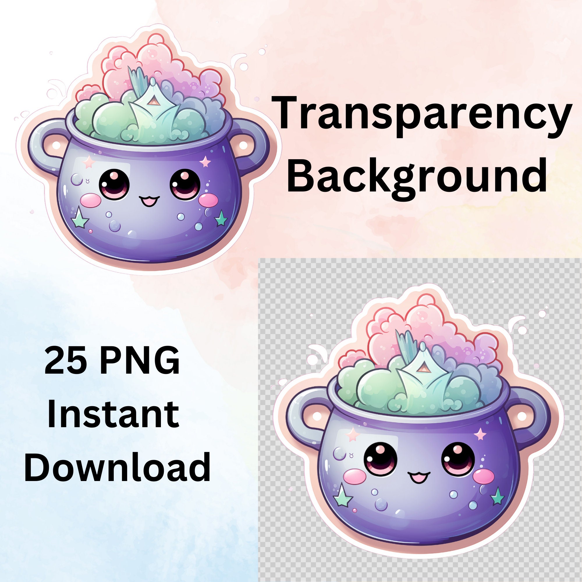 20 Cute Kids Kawaii Halloween Pastel Clip Art Bundle Printable ...