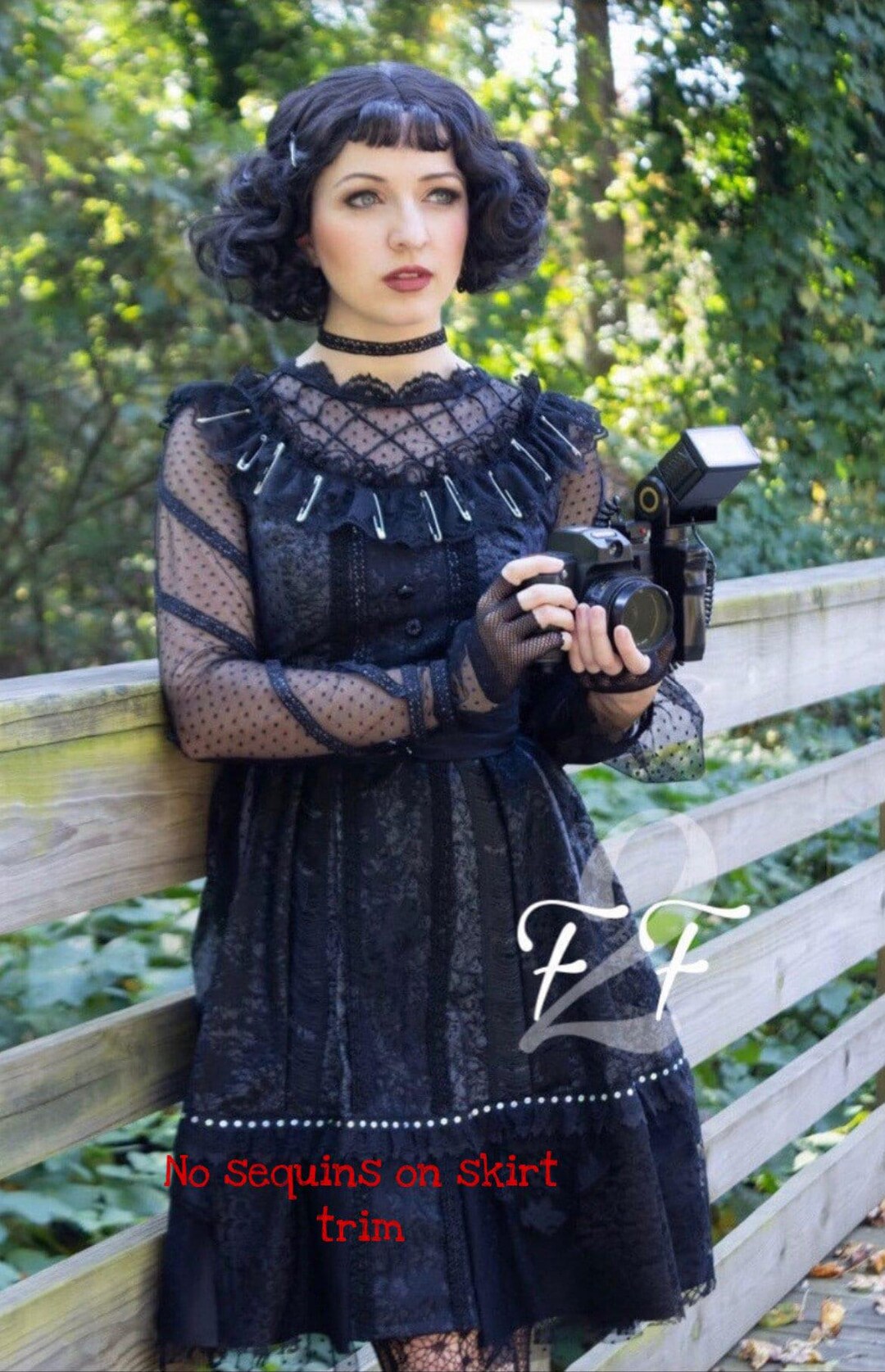 Lydia Musical Black Lace Dress Cosplay - Etsy