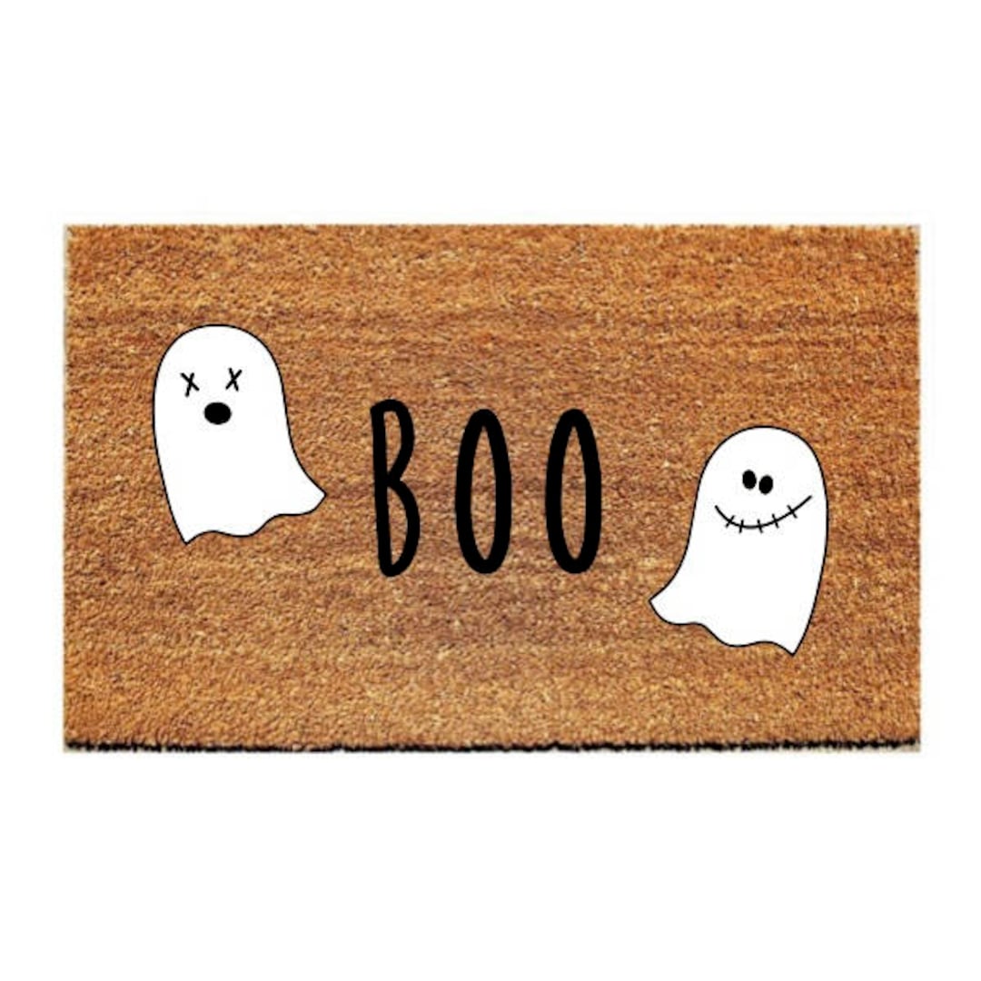 Custom Doormat Halloween BOO Ghosts - Etsy UK