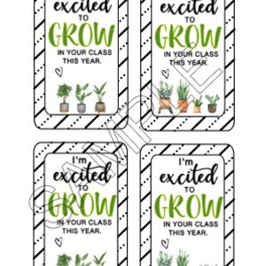 I'm Excited to Grow in Your Class This Year Printable| First Day of ...