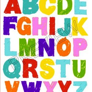 Alphabet Playroom School Room Printable| ABC Chart| Playroom Printables ...