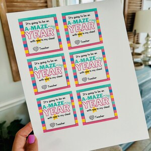 Amazing Year With You in Class | Maze Class Gift | First Day of School ...