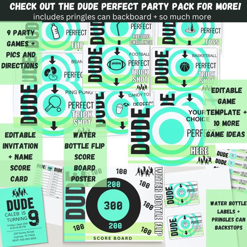 Dude Perfect Ping Pong Ball Trick Shot Printable | Dude Perfect ...