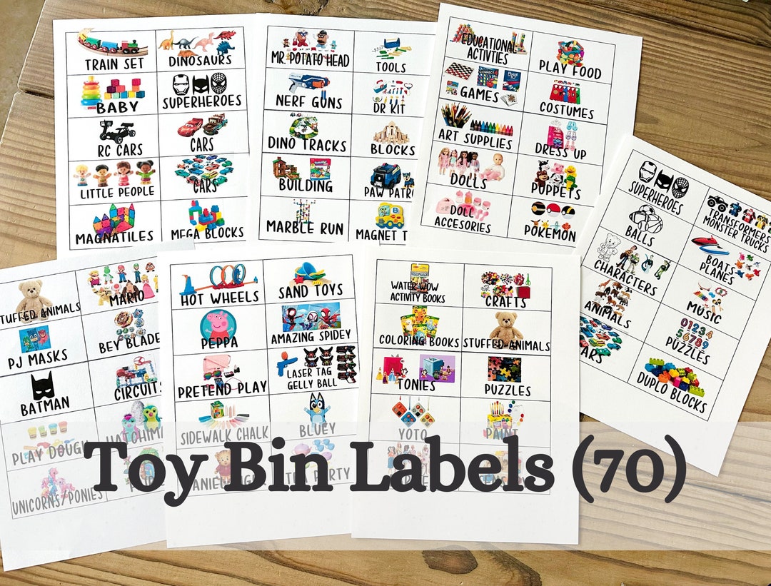 Toy Bin Labels Toy Box Labels Template Editable Toy Cube Labels Bin ...