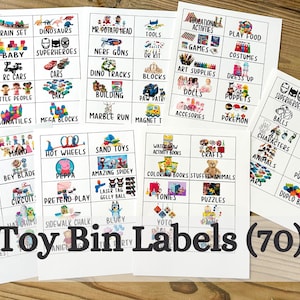 Toy Bin Labels| Toy Box Labels Template | Editable Toy Cube Labels ...