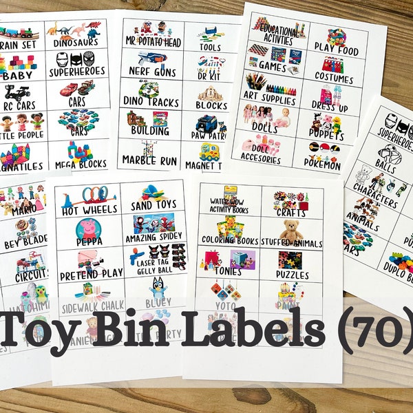Toy Bin Labels - Etsy