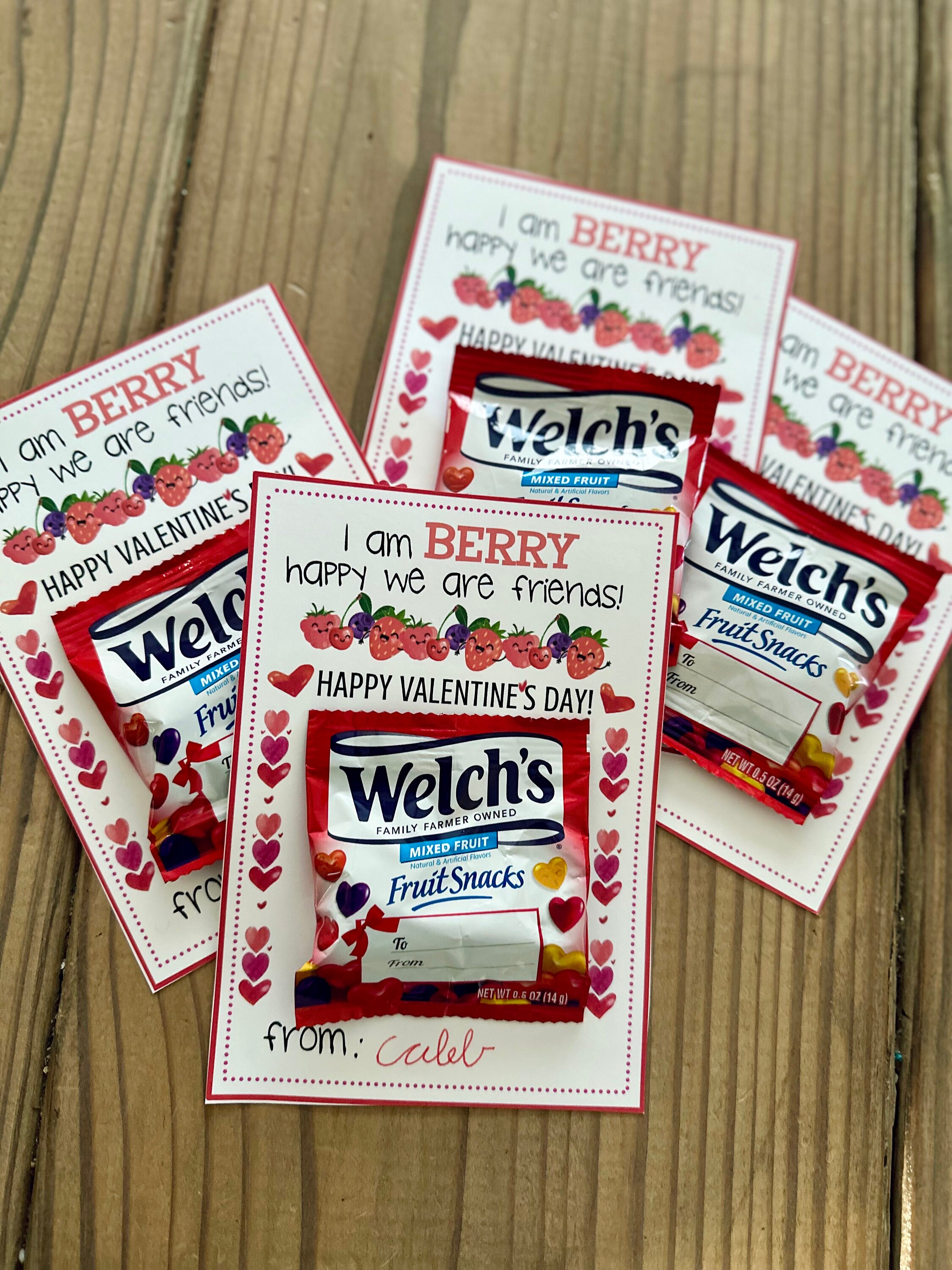 Fruit Snack Valentine's Day Printable Berry Happy Ride My Bus Berry ...