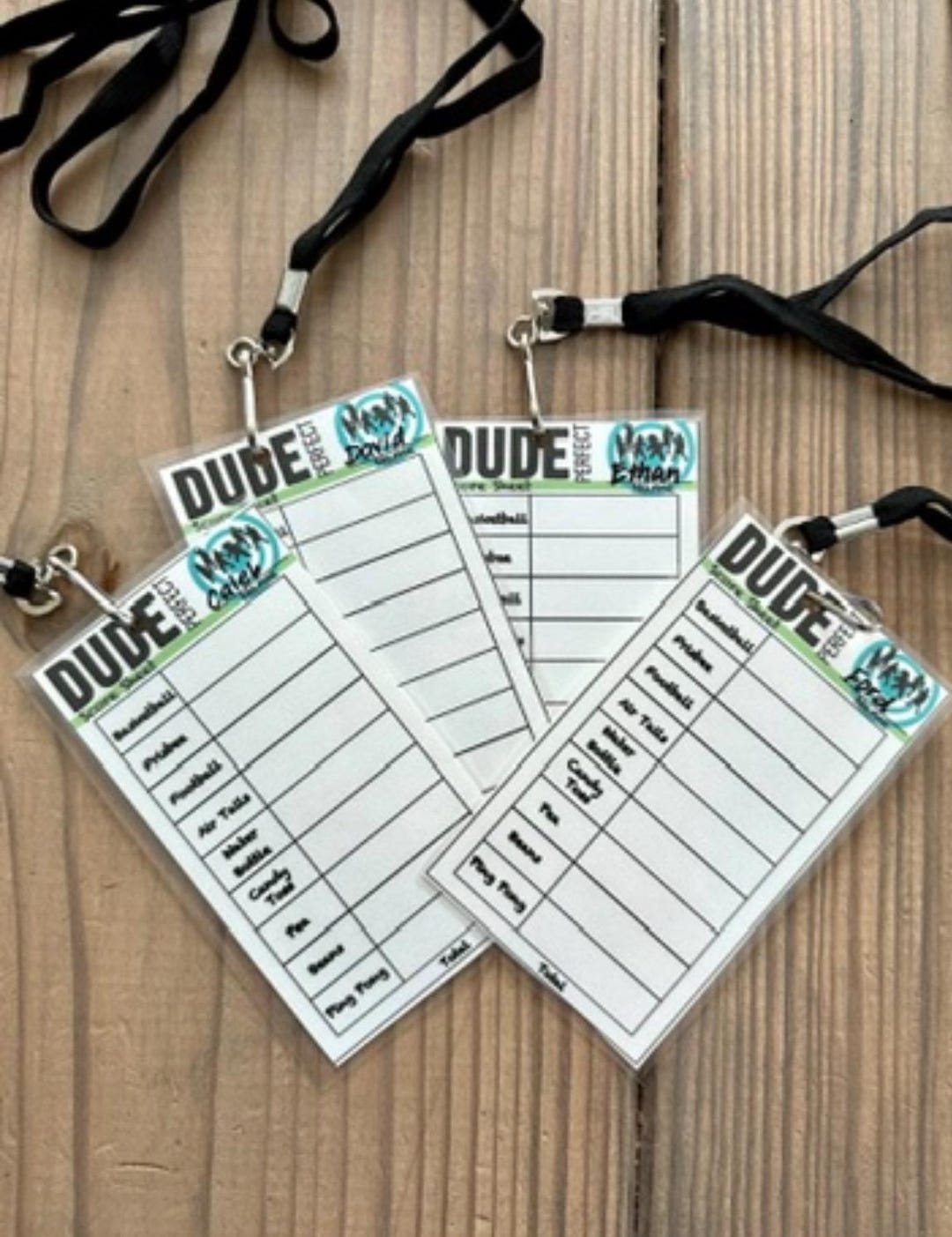 Dude Perfect Sport Score Card Name Tag, Score Sheet for Boys Birthday ...